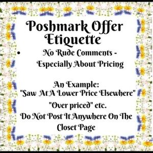 Accessories | 6 Slides About Poshmark Offers Etiquette | Poshmark